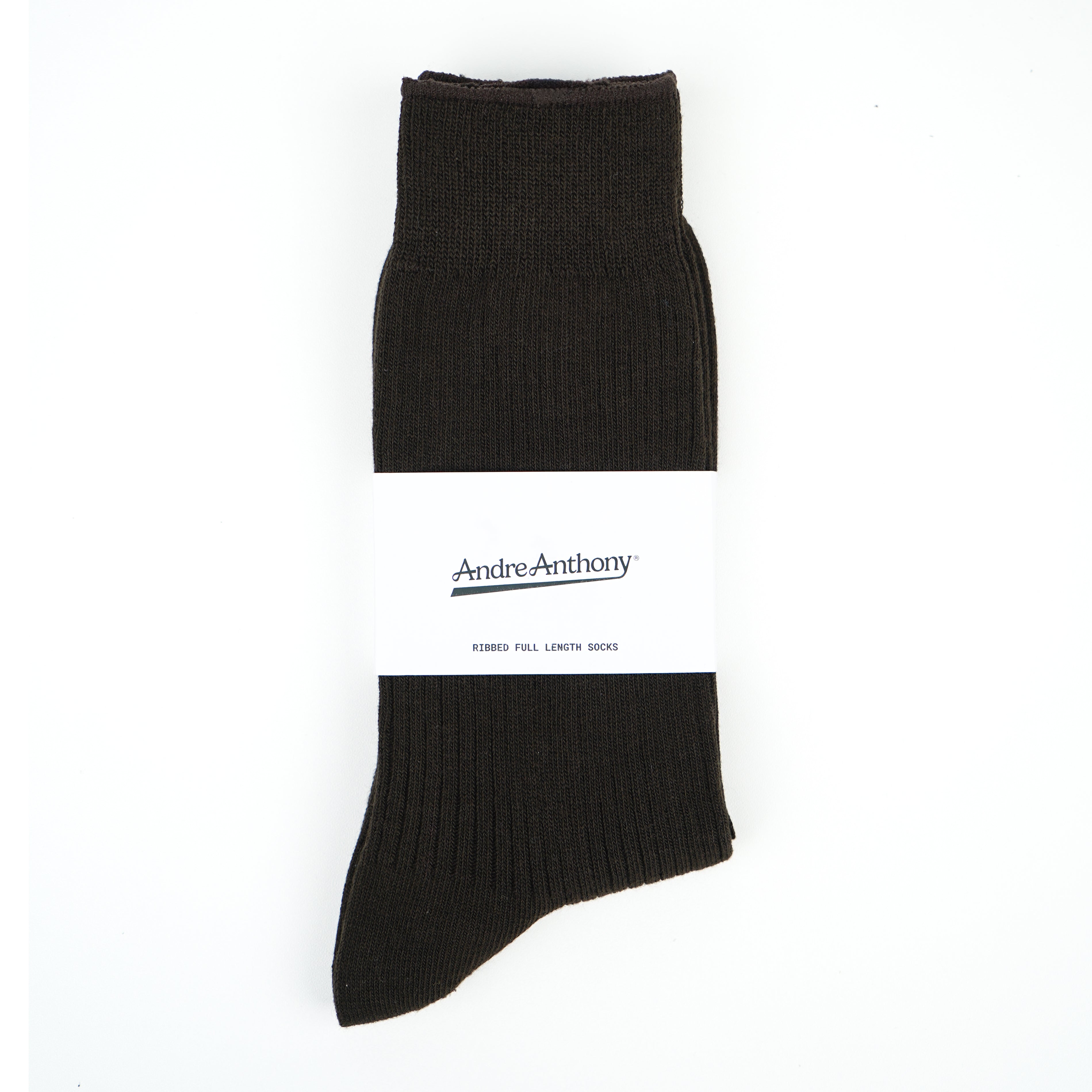 Cotton Ribbed Socks Chocolate – Andre Anthony