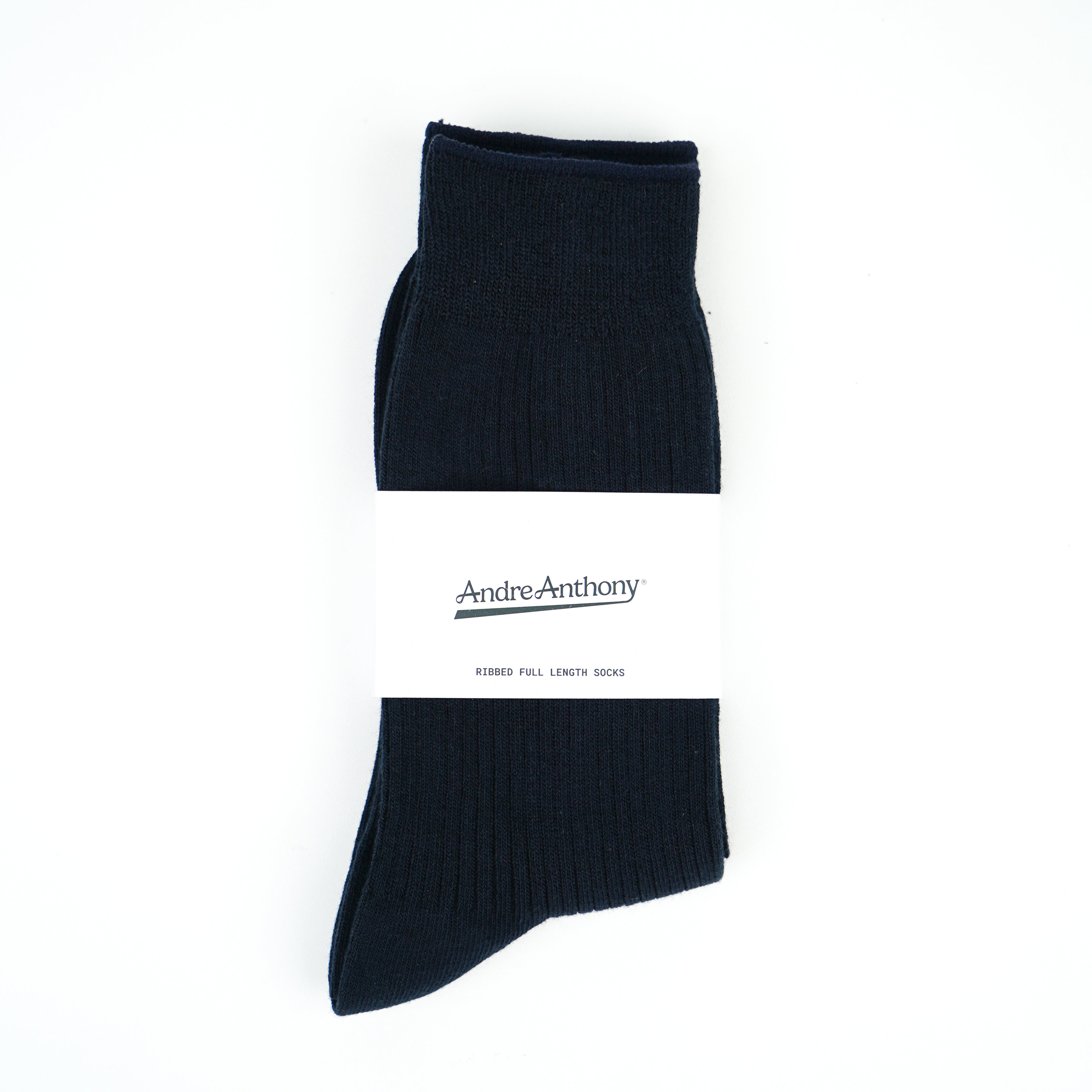 Cotton Ribbed Socks Navy Blue – Andre Anthony